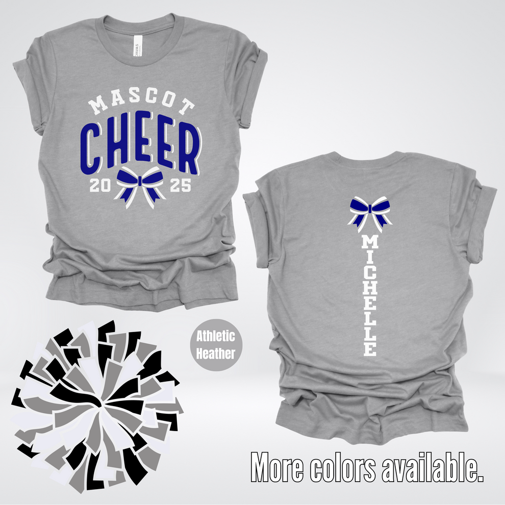 Custom Mascot, Year, & Name – Navy - Cheer Design 15 T-Shirt – Prime ...